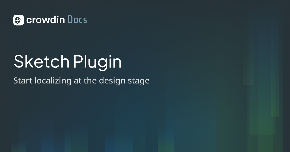 Sketch Plugin | Crowdin Docs